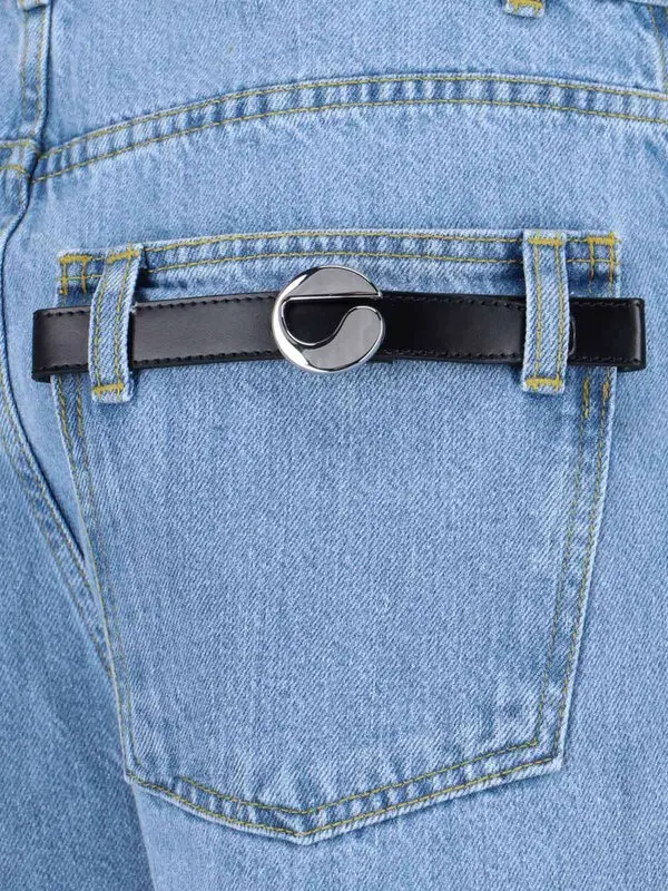 Coperni Denim Bermuda Shorts With Belt Detailing