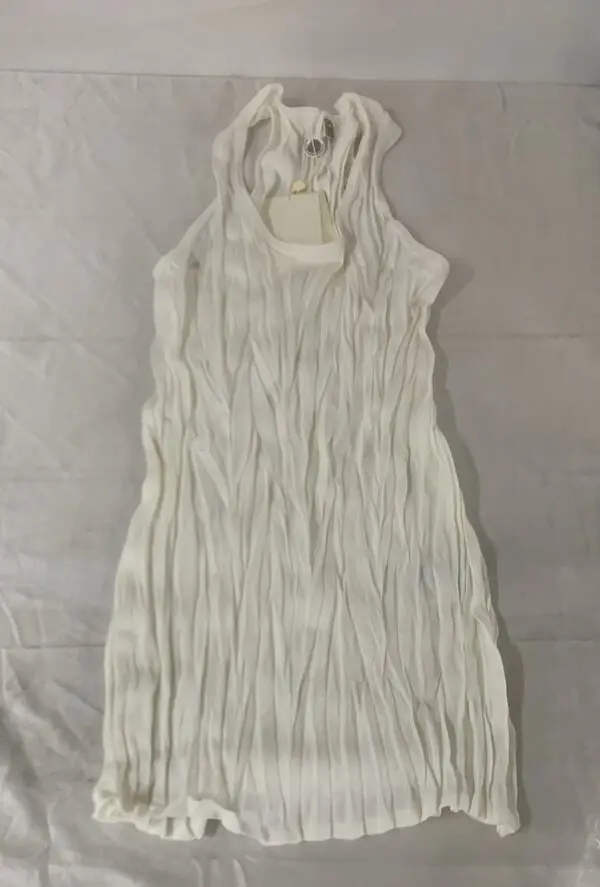 TOTEME Crinkled Knit Tank Top - White