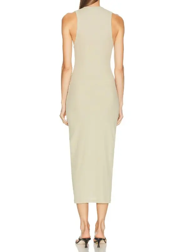 Wardrobe.NYC Sleeveless Ribbed Round Neck Dress