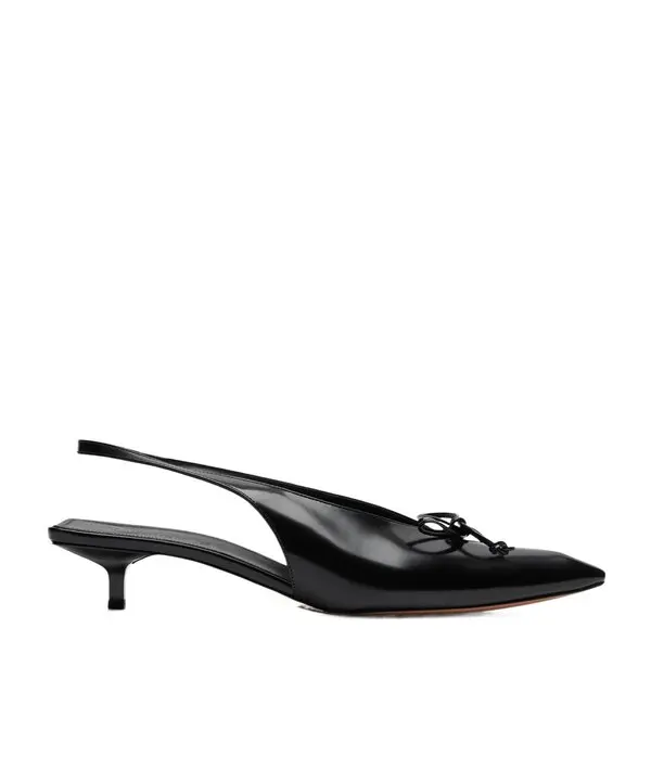 Jacquemus Bow Detail Slingback Pumps - Black