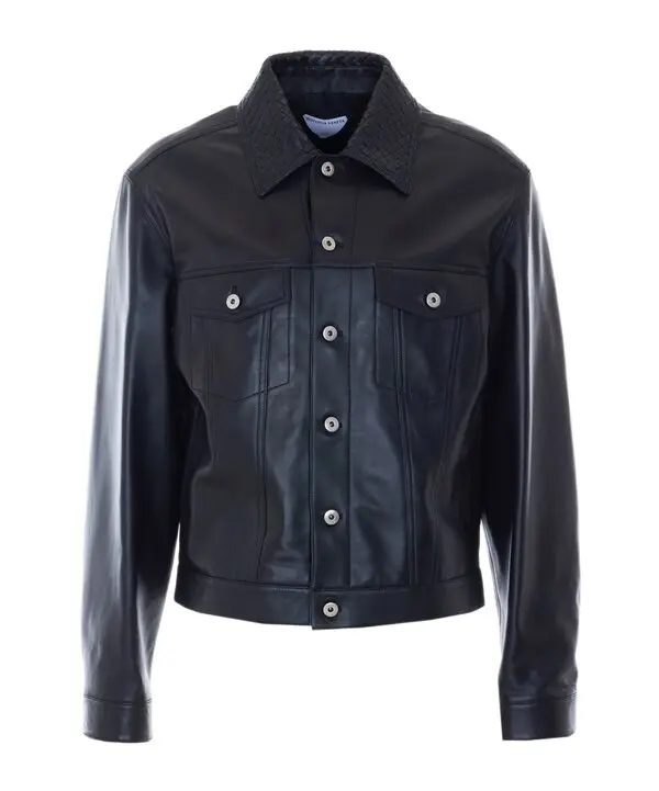 Bottega Veneta Leather Button-up Jacket
