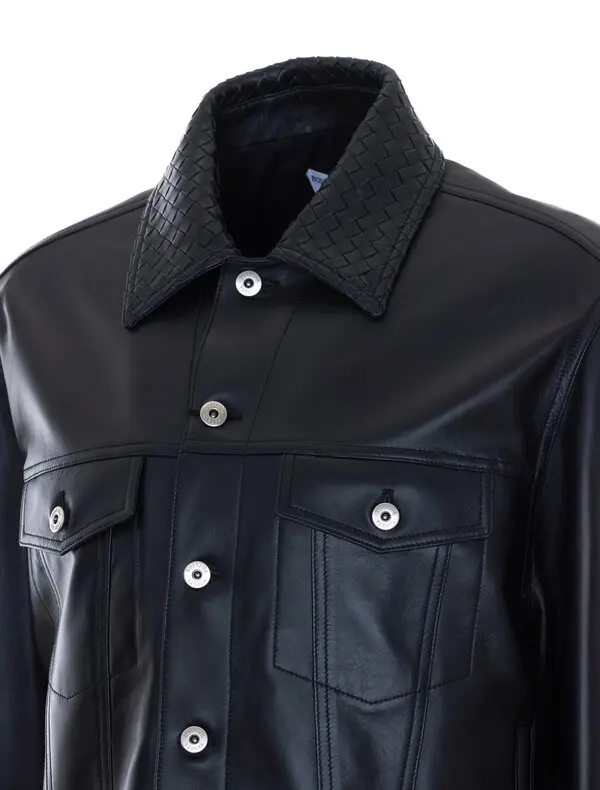 Bottega Veneta Leather Button-up Jacket