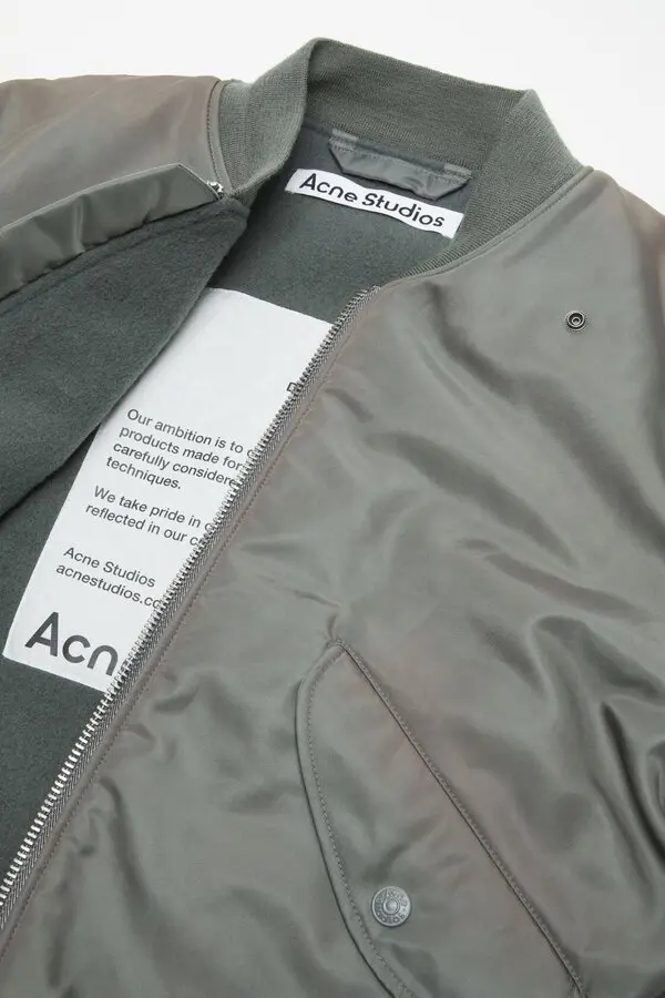 Acne Studios Full-zip Bomber Jacket - Gray