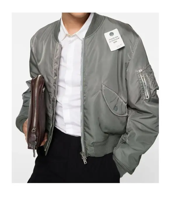 Acne Studios Full-zip Bomber Jacket - Gray