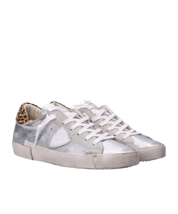 Philippe Model Sneakers With Animal Print Detail - Gray