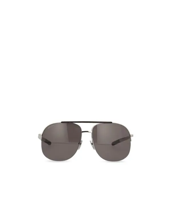 Gucci Aviator Frame Sunglasses - Silver
