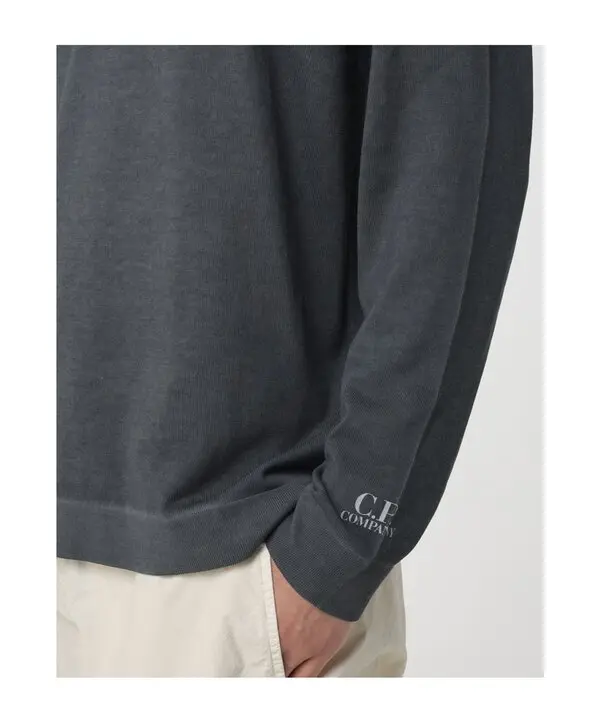 C.P. COMPANY Cotton Crepe Double Dyed Crewneck Sweater