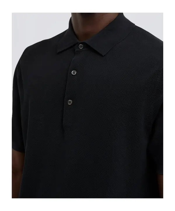 Aspesi Short-sleeve Polo Shirt - Black