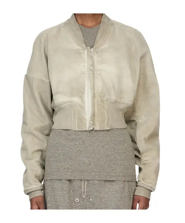 Rick Owens Flight Cropped Jacket - Sand-colored