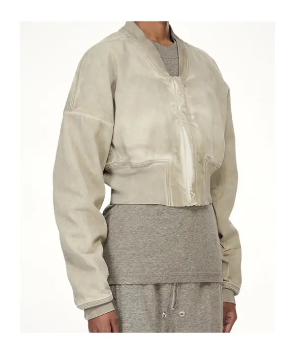 Rick Owens Flight Cropped Jacket - Sand-colored