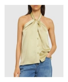 Nanushka Halter Neck Button-up Blouse