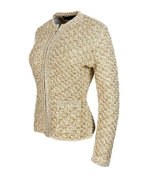 Fabiana Filippi Denim Effect Sequin Tweed Jacket