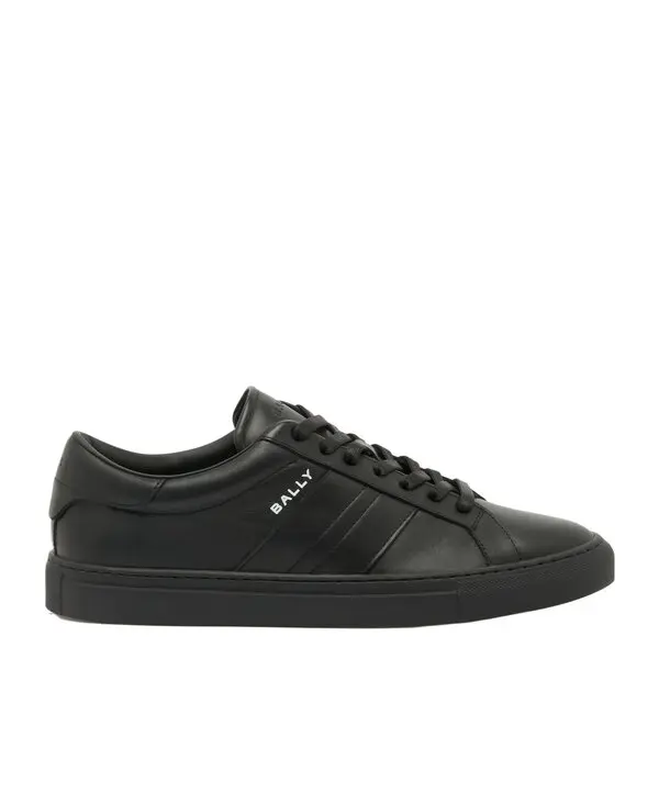 Bally Hedon Leather Sneakers - Black
