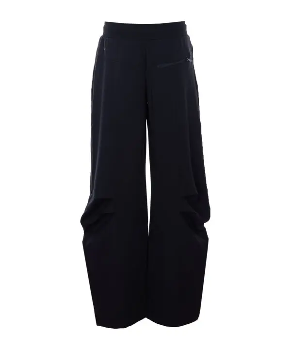 Patrizia Pepe Wide Leg Ruffle Trousers