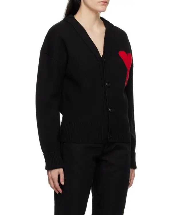 AMI Paris De Coeur Knitted Cardigan