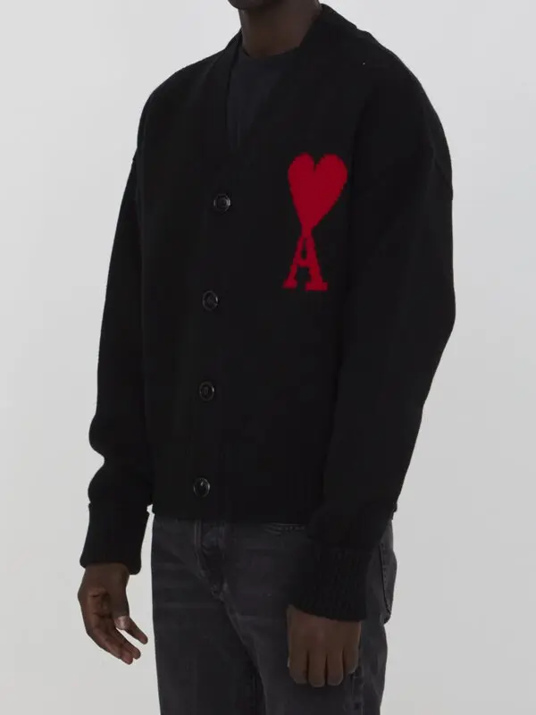AMI Paris De Coeur Knitted Cardigan