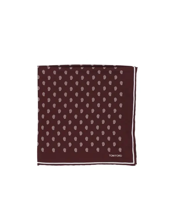 TOM FORD Polka Dot Square Scarf - Red