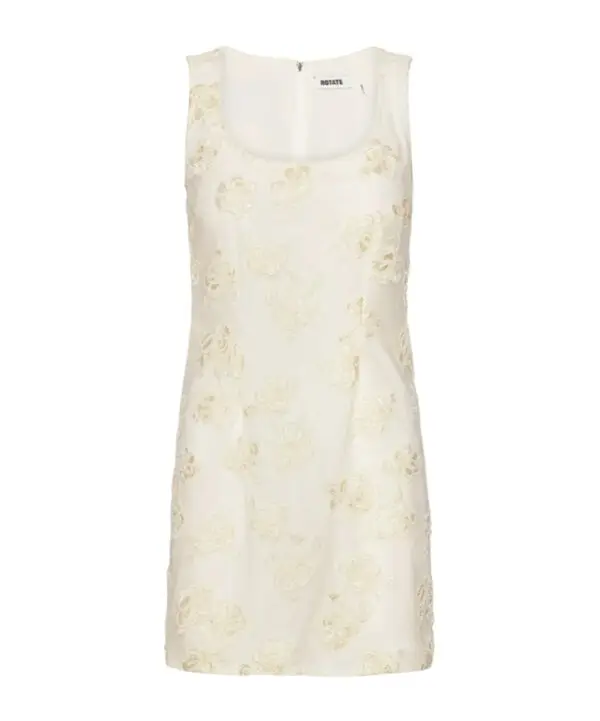 ROTATE BY BIRGER CHRISTENSEN Beaded Mini Dress - White
