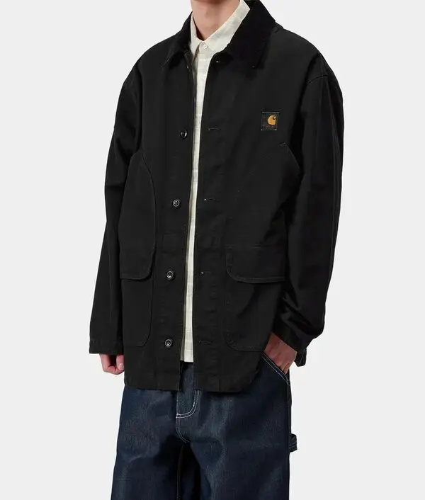 Carhartt Work In Progress Prescott Corduroy-collar Logo-patch Jacket