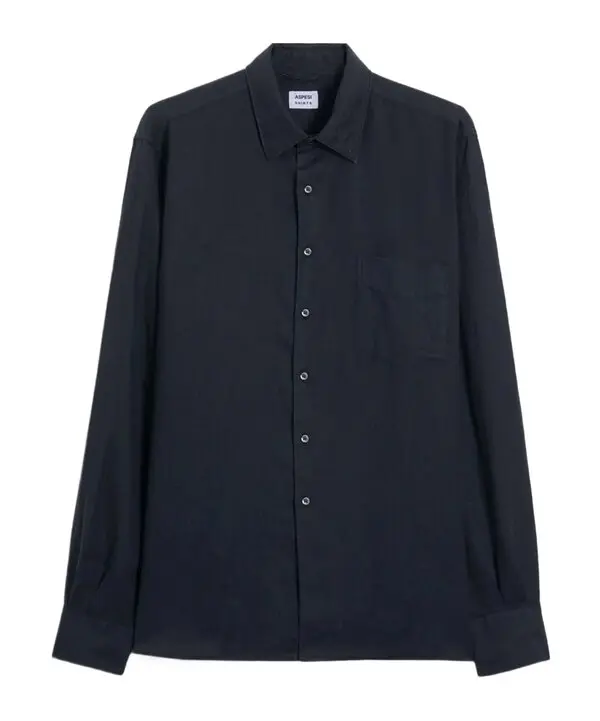 Aspesi Button-down Long-sleeved Shirt - Black