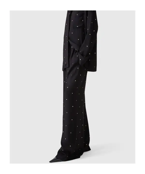 Stella McCartney Wide Leg Drawstring Trousers With Graphic Pattern