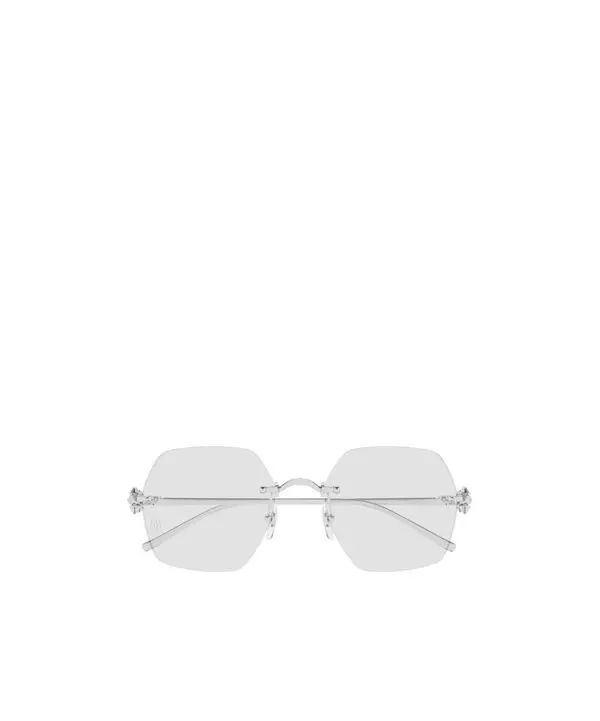 Cartier Geometric Frame Eyeglasses - Silver