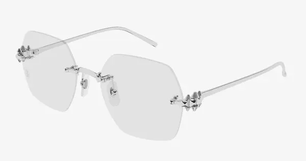 Cartier Geometric Frame Eyeglasses - Silver