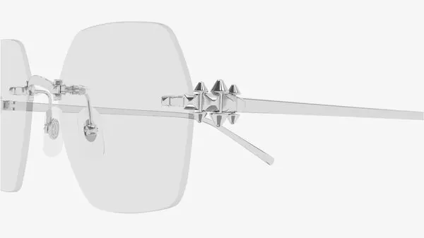 Cartier Geometric Frame Eyeglasses - Silver
