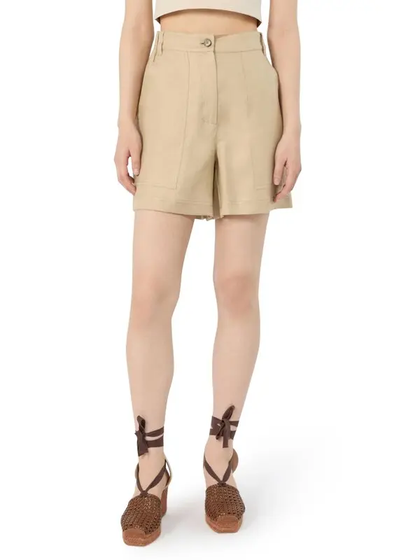 Max Mara Elasticated Patch-pocket Shorts