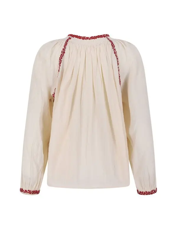 Isabel Marant Étoile Embroidered Long Sleeve Top - Pink