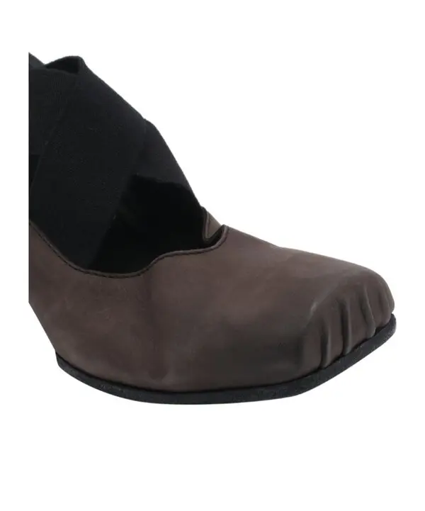 UMA WANG Square-toe Ballet Flats With Crisscross Straps - Black