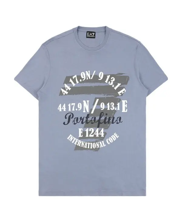 EA7 Printed Round-necked T-shirt