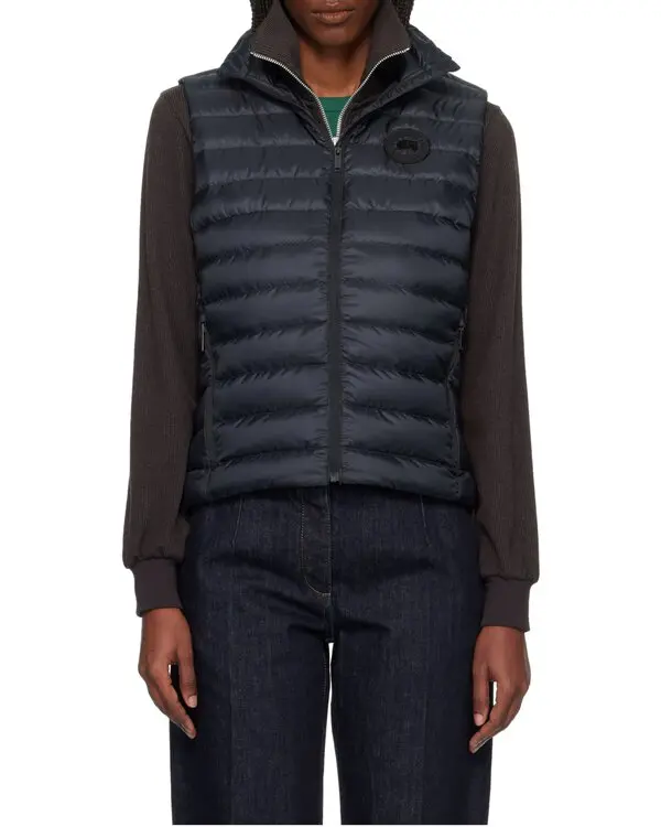 Canada Goose Padded Down Vest With Logo Patch - Black