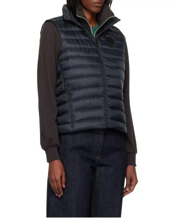 Canada Goose Padded Down Vest With Logo Patch - Black
