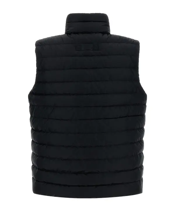 Canada Goose Padded Down Vest With Logo Patch - Black