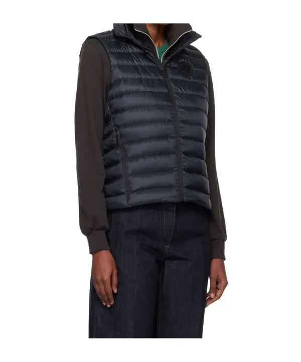 Canada Goose Padded Down Vest With Logo Patch - Black