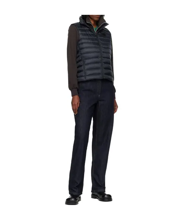 Canada Goose Padded Down Vest With Logo Patch - Black