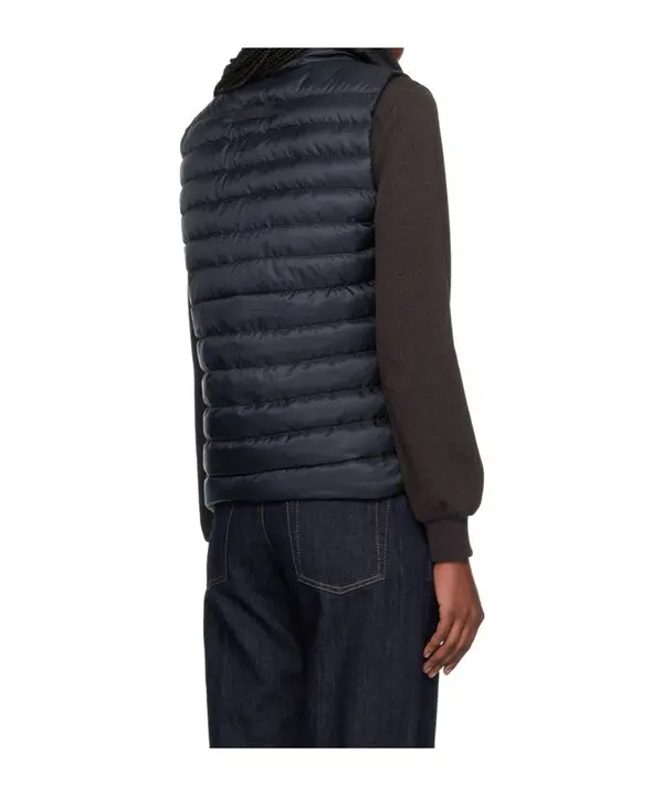 Canada Goose Padded Down Vest With Logo Patch - Black