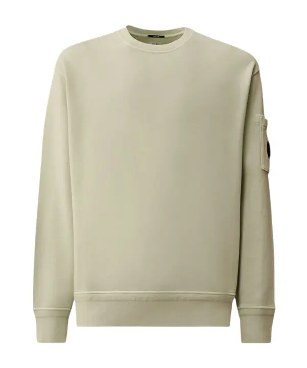 C.P. COMPANY Lens Pocket Crewneck Sweatshirt - Nude