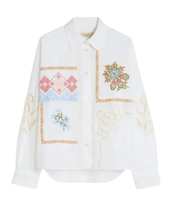 Max Mara Embroidered Shirt - White