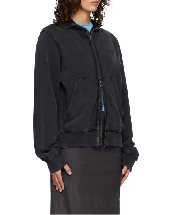 Martine Rose Logo Detailed Zip-up Hoodie