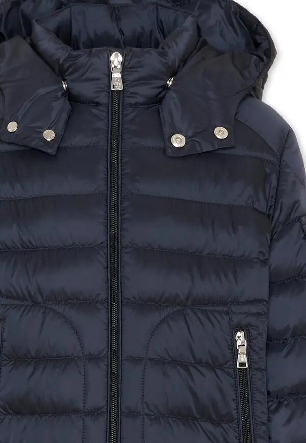 Moncler Lauros Hooded Down Jacket - Blue