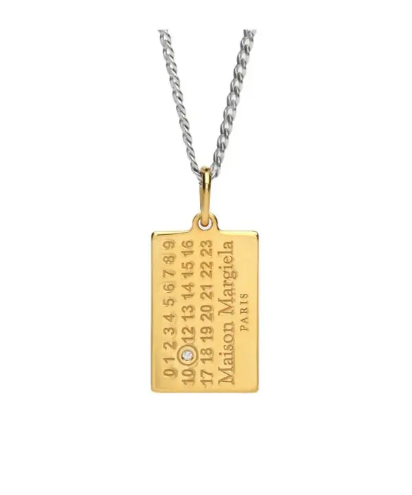 MAISON MARGIELA Embellished Numeric Pendant Necklace - Gold