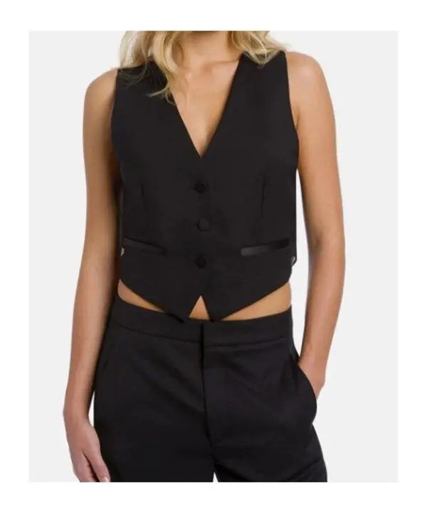 DONDUP Sleeveless V-neck Vest - Black