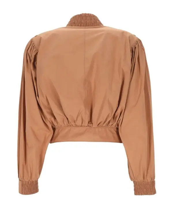 Chloé Ruched Detail High-neck Jacket