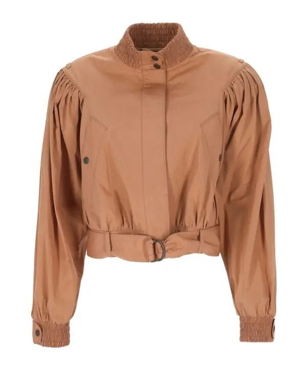 Chloé Ruched Detail High-neck Jacket