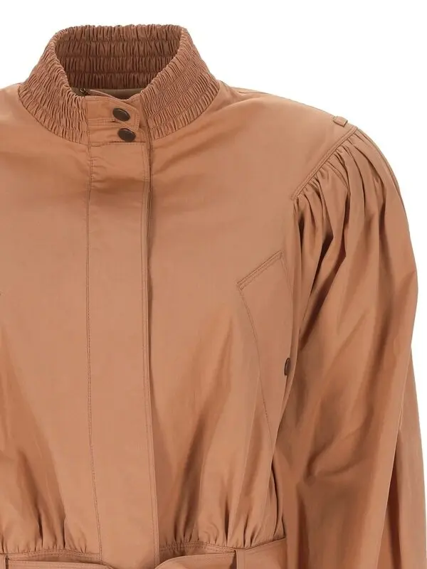 Chloé Ruched Detail High-neck Jacket