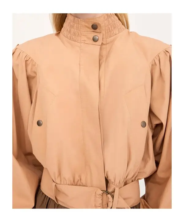 Chloé Ruched Detail High-neck Jacket