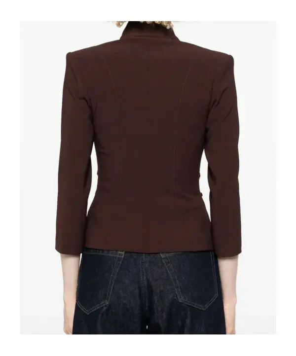 Elisabetta Franchi Fitted Jacket With Buckle Detail - Red