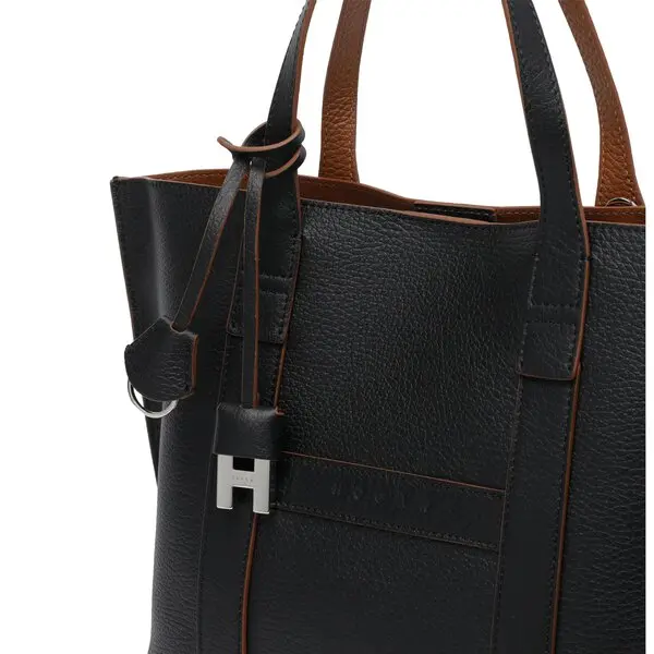 Hogan Logo Embossed Top Handle Bag